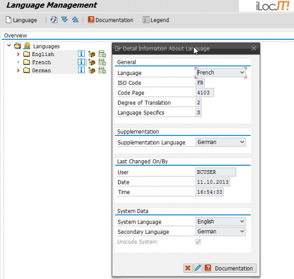 Changing the SAP Supplementation Language - SAP SE63 by iLocIT